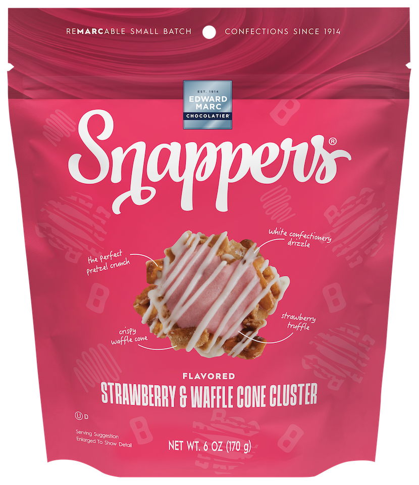 Snappers® Strawberry & Waffle Cone Cluster – Edward Marc Chocolatier